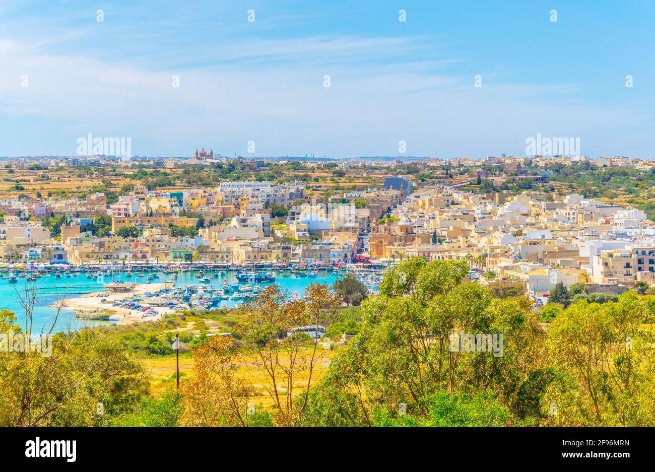 View of maltese city Marsaxlokk Stock Photo - Alamy
