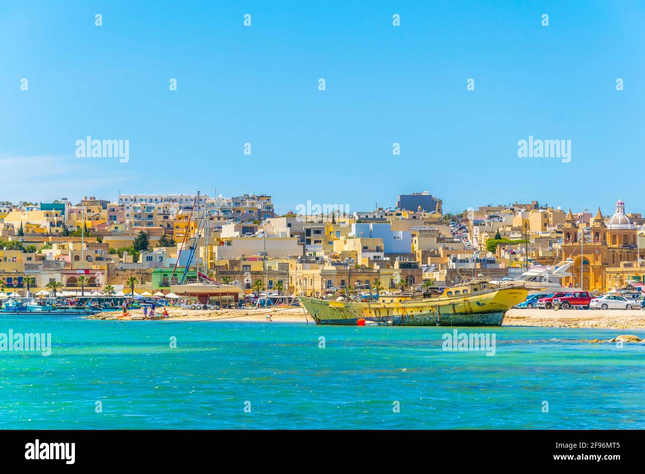 View of maltese city Marsaxlokk Stock Photo - Alamy