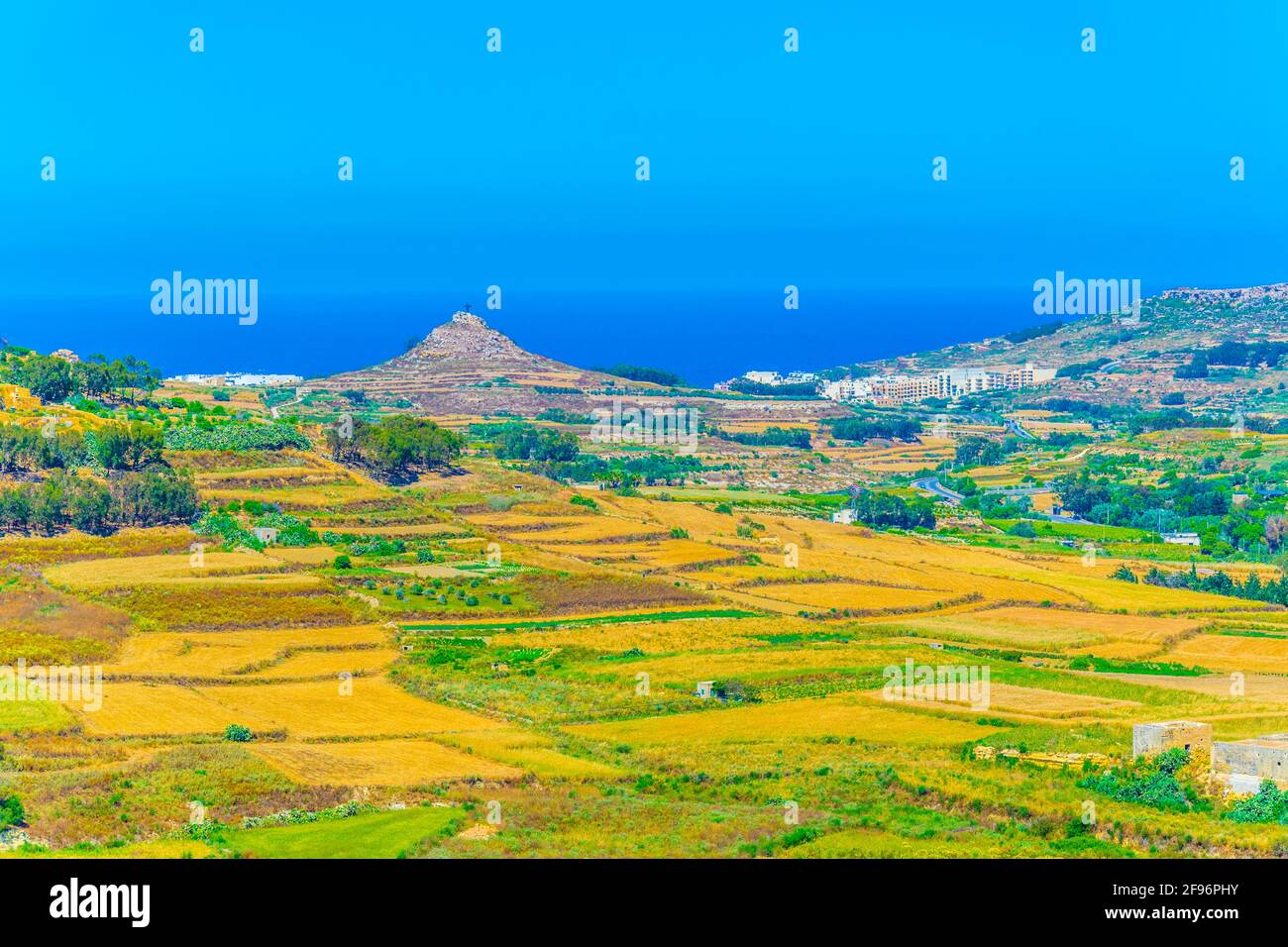 Tas Salvatur hill on Gozo, Malta Stock Photo - Alamy