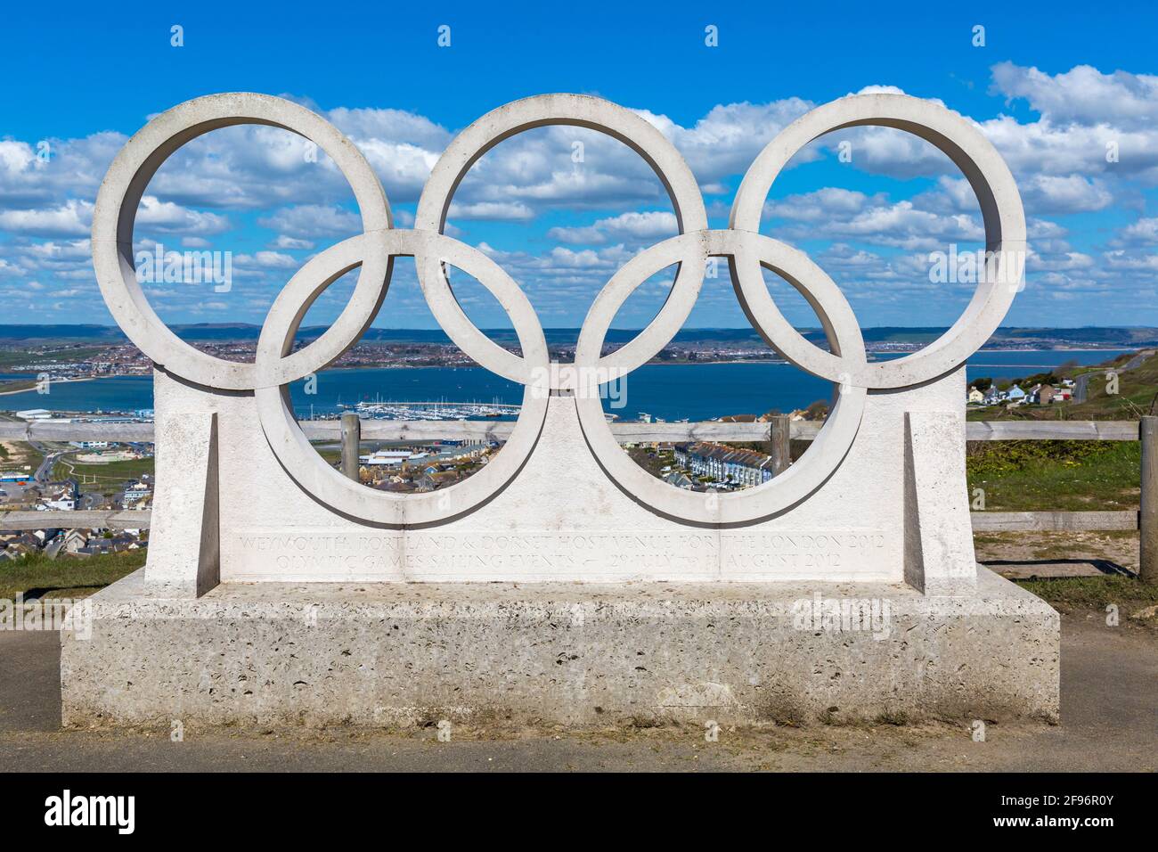 Weymouth portland olympic rings hi-res stock photography and images - Alamy