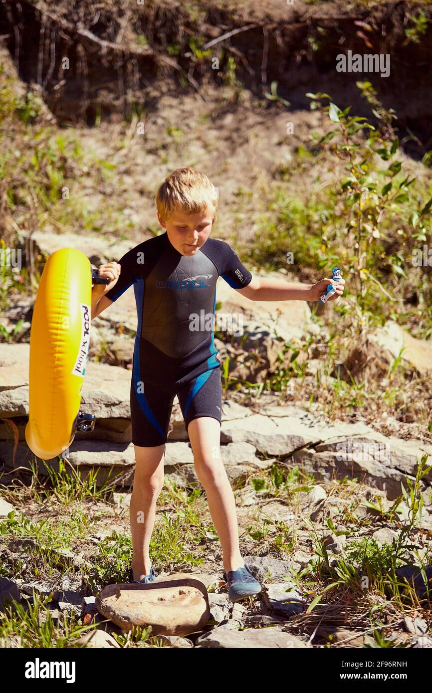 Family fun down by the river - bringing joy with our floatation toys ...