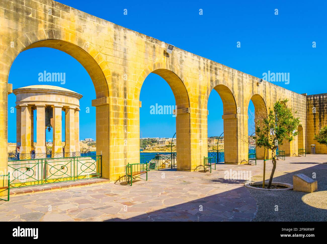 View of the siege bell in Valletta, Malta Stock Photo - Alamy