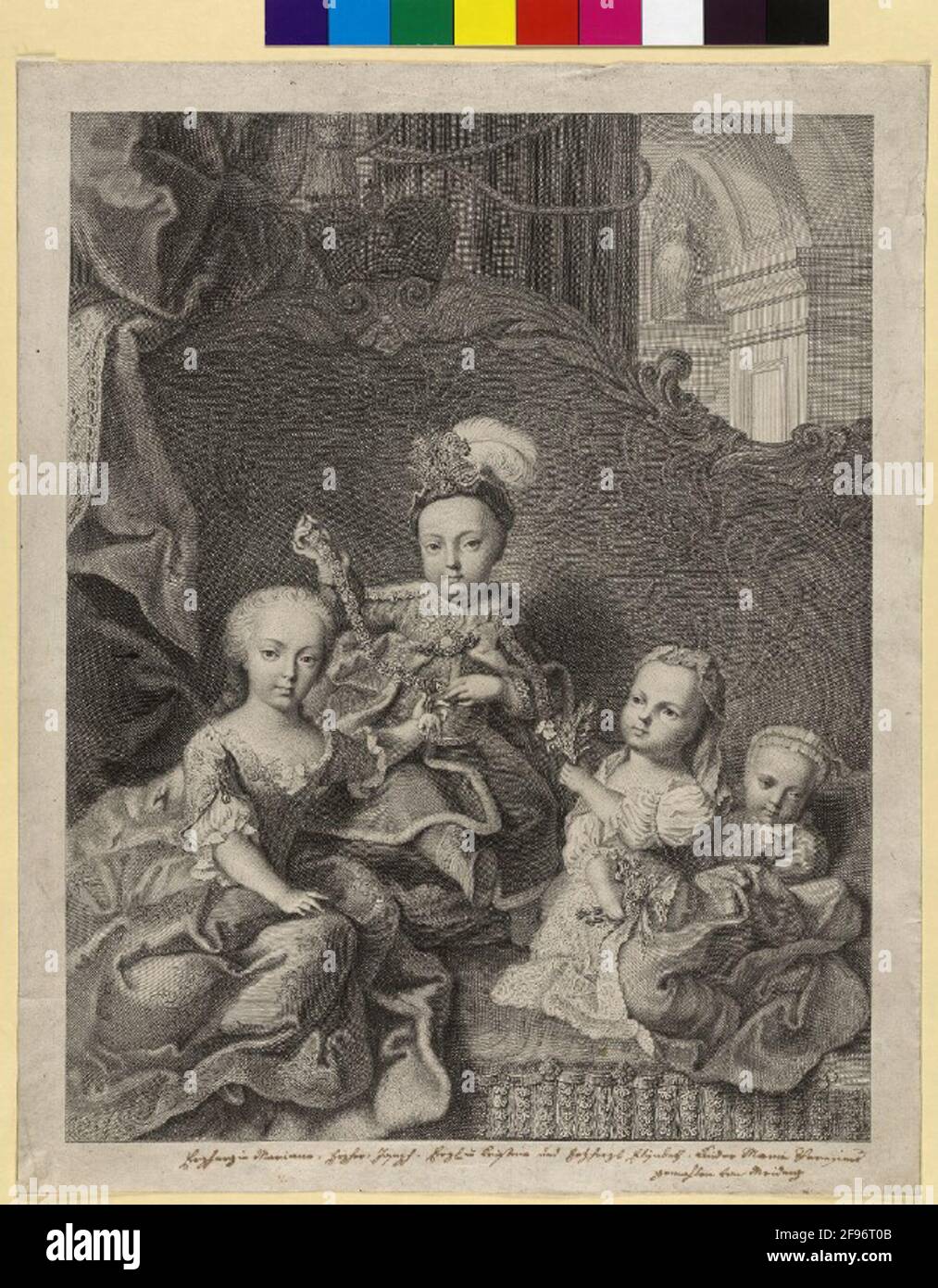 Group picture The four oldest children Maria Theresias Stock Photo - Alamy