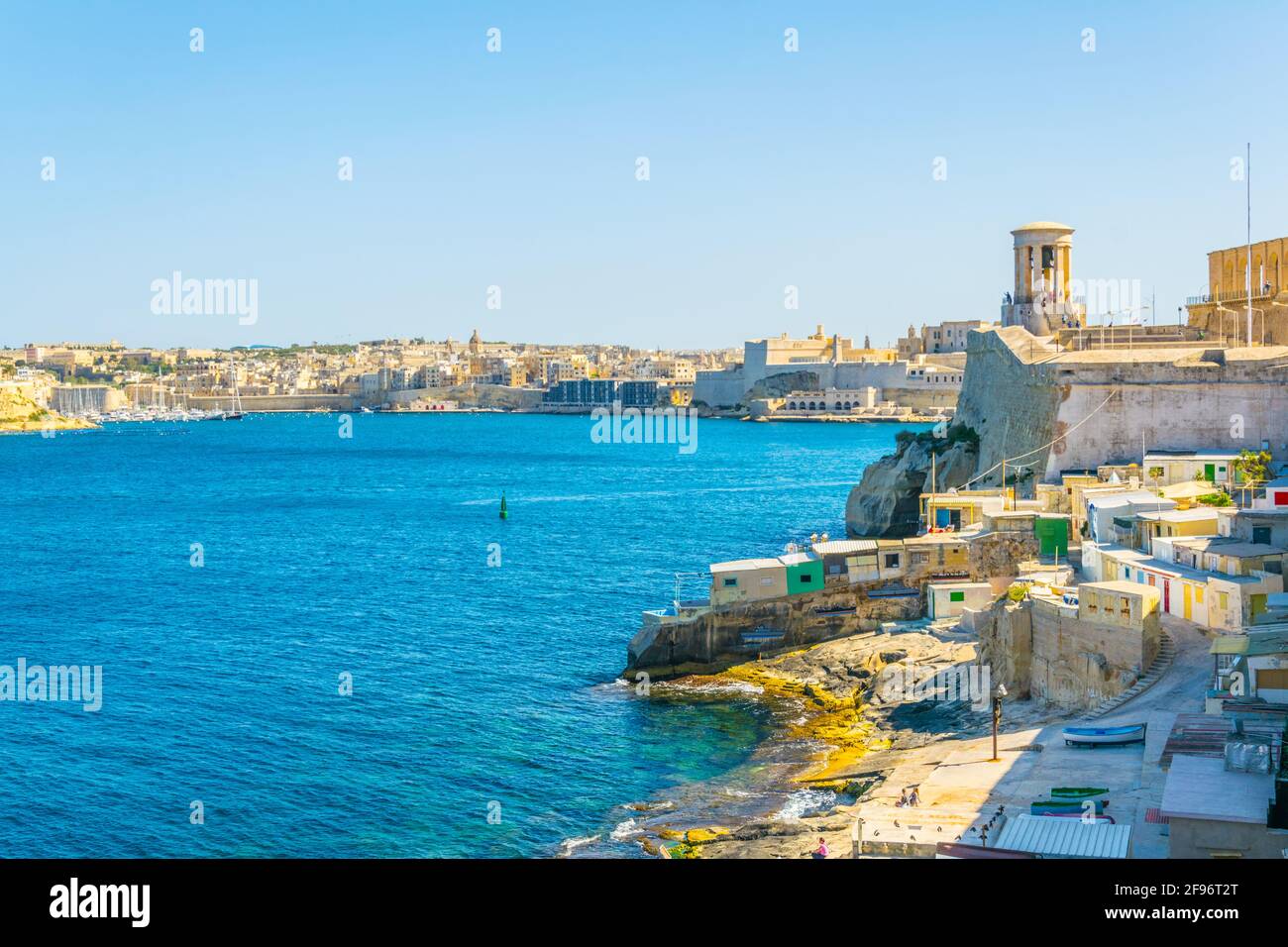 View of the siege bell in Valletta, Malta Stock Photo - Alamy