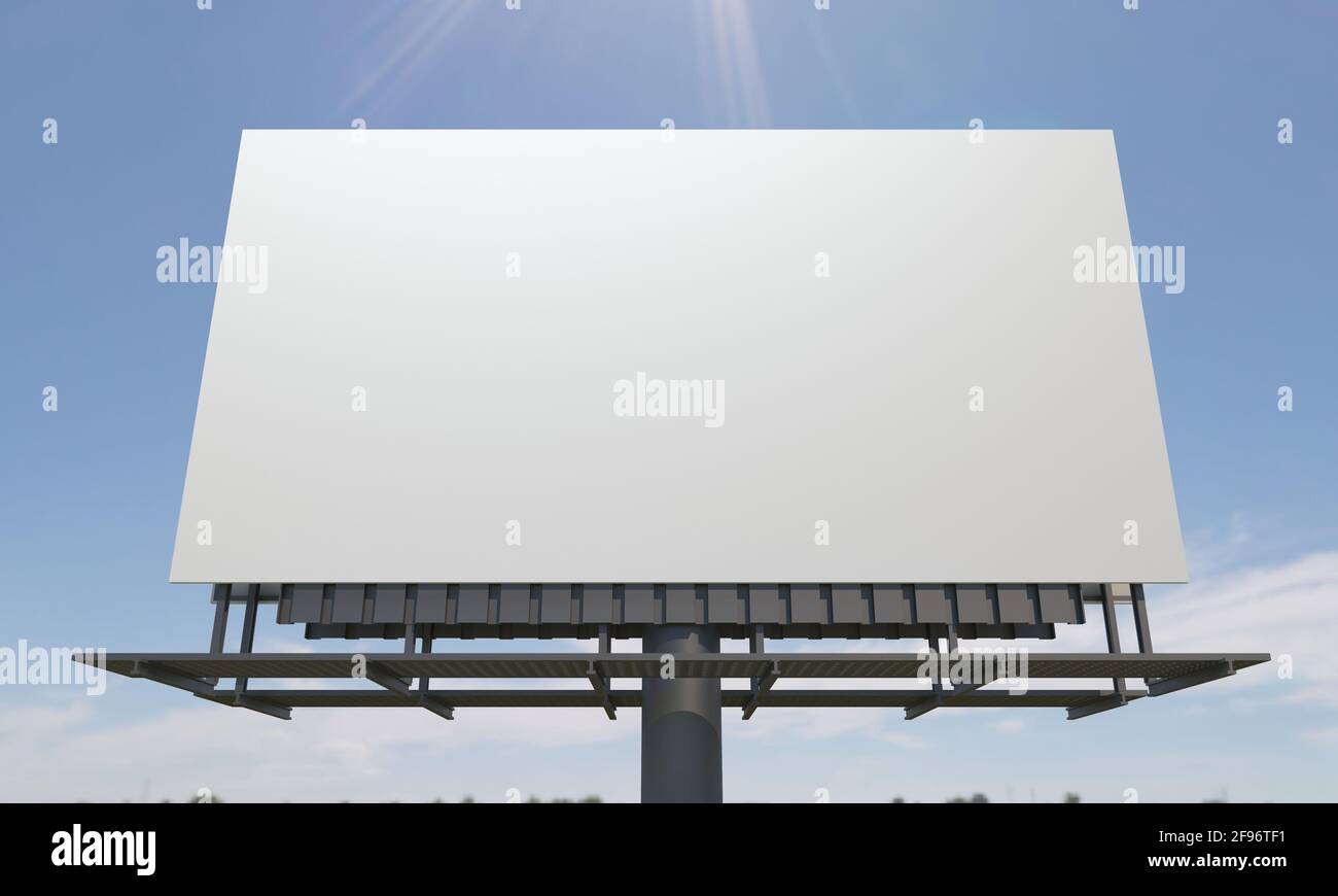 3D rendering of a billboard sign with blank space - perfect for your ...