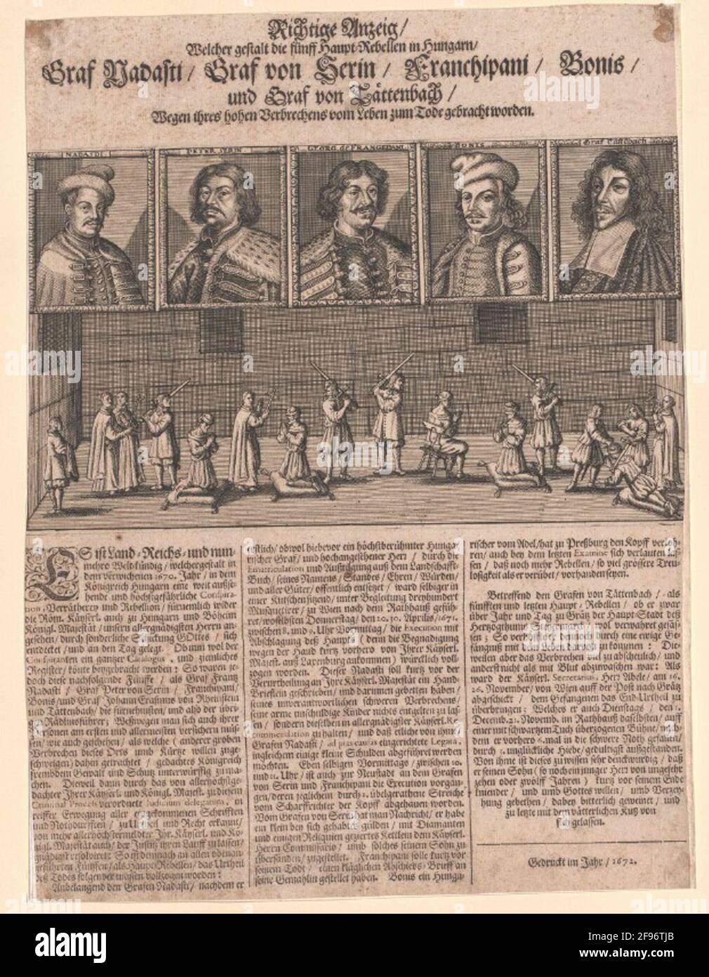 Group picture Five rebels of Hungarian conspiracy and their execution ...