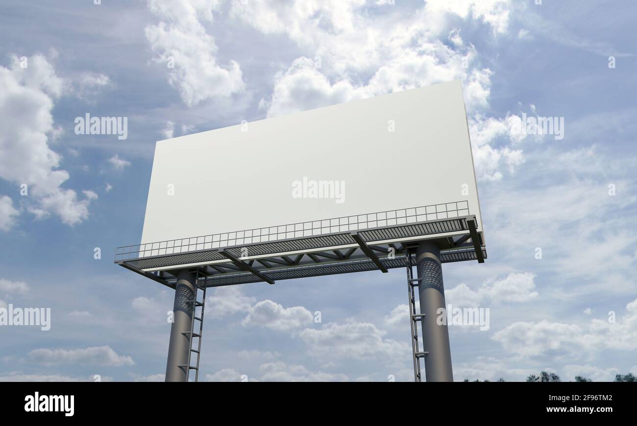 3D rendering of a billboard sign with blank space - perfect for your ...