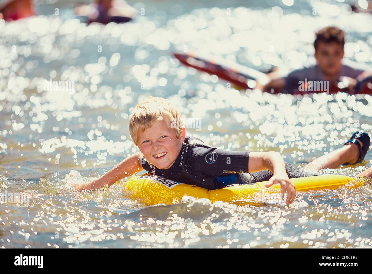 Floatin' down the river, feeling oh so free! Stock Photo - Alamy