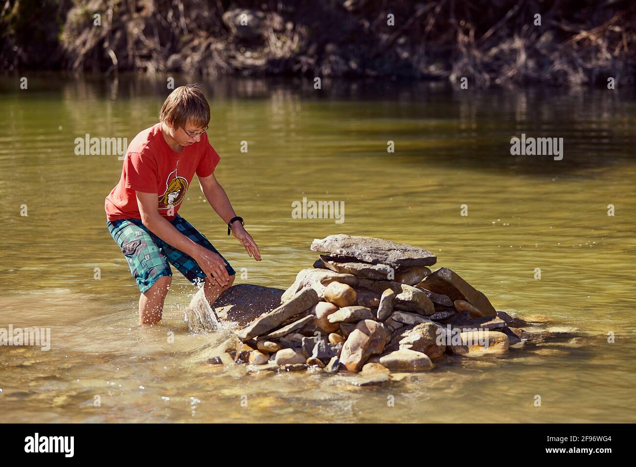 The simple joys of childhood - splashing in the creek and collecting ...