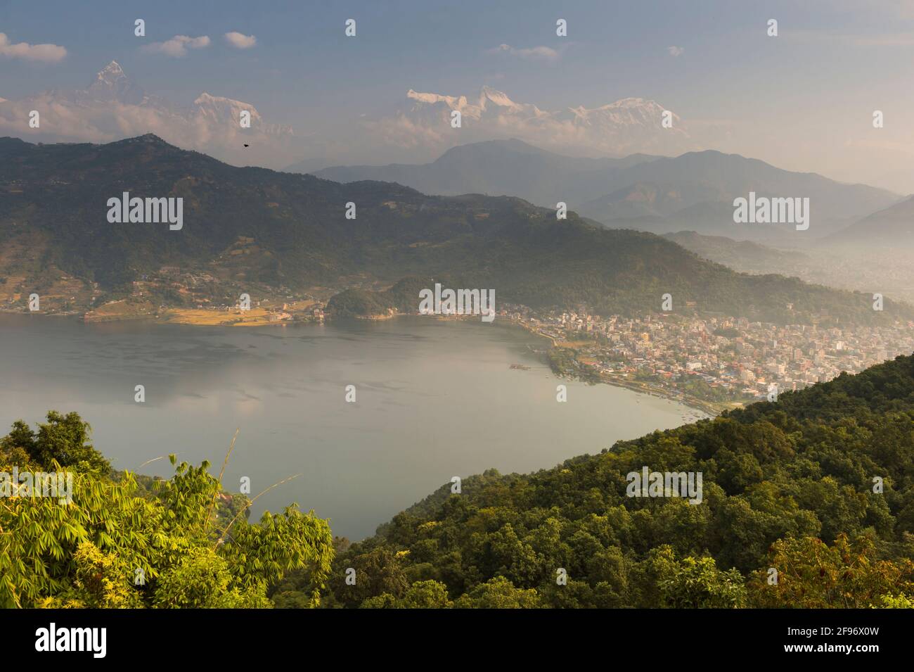 the lake Phewa valley Stock Photo - Alamy