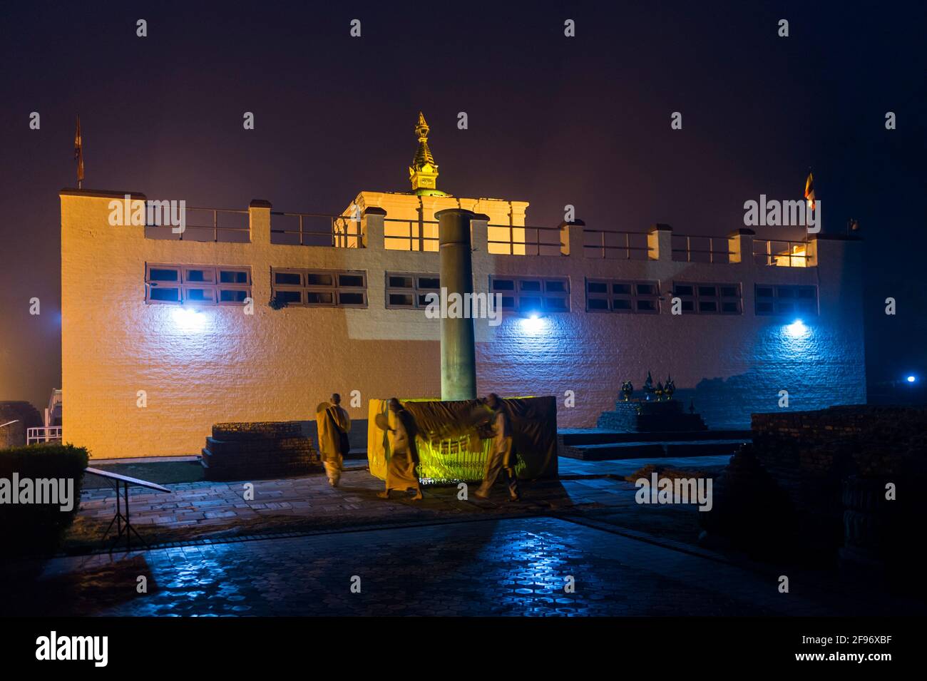 the sacred garden, Maya Devi Mandir Stock Photo - Alamy