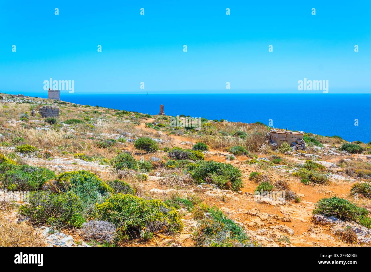 Maltese coast near Hagar Qim and Mjandra temples Stock Photo - Alamy
