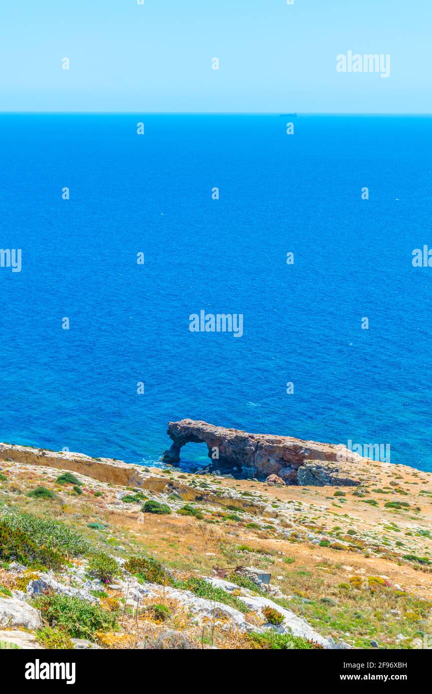 Maltese coast near Hagar Qim and Mjandra temples Stock Photo - Alamy