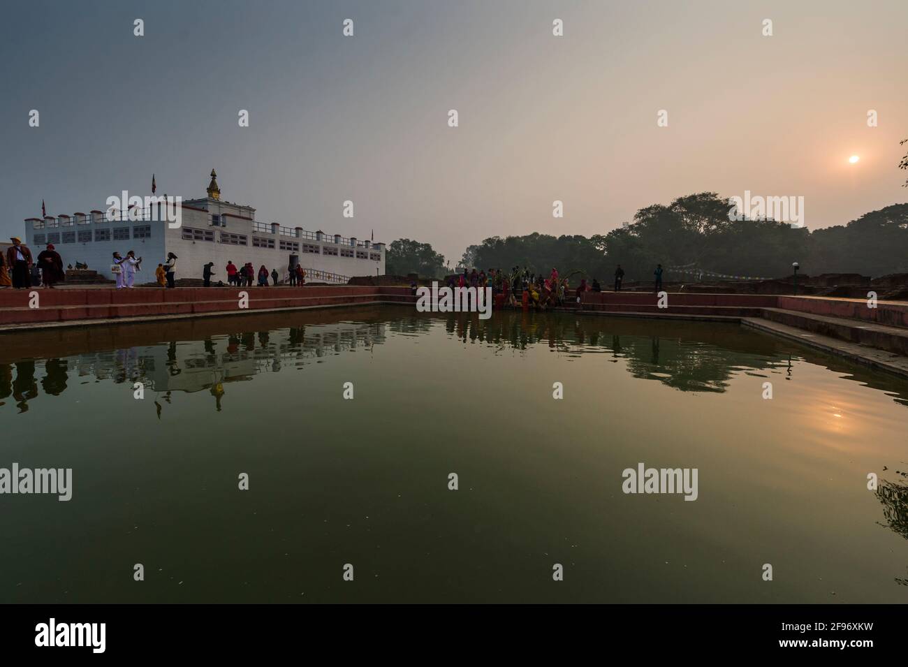 the sacred garden, Maya Devi Mandir Stock Photo - Alamy
