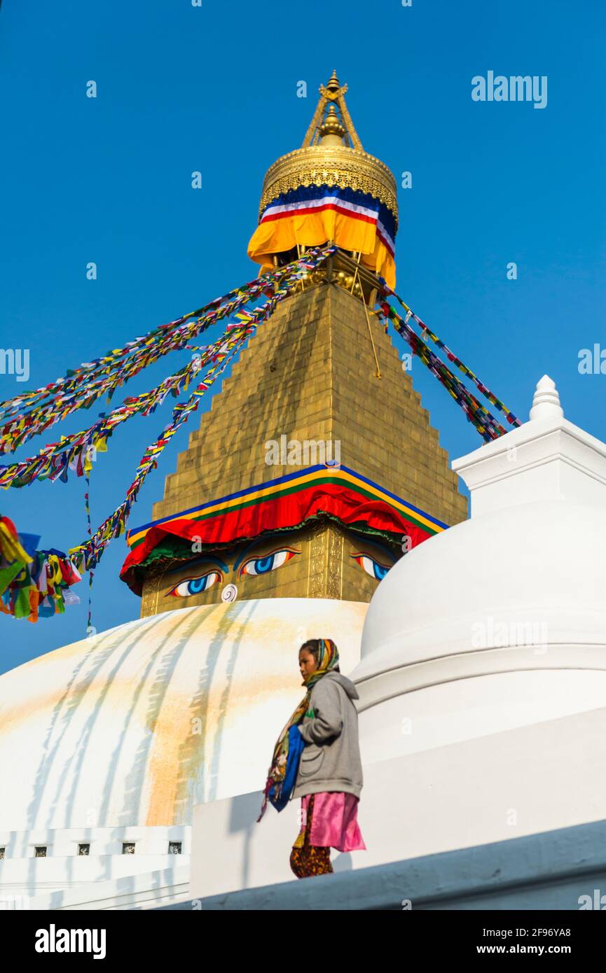the Bodnath Stupa Stock Photo - Alamy