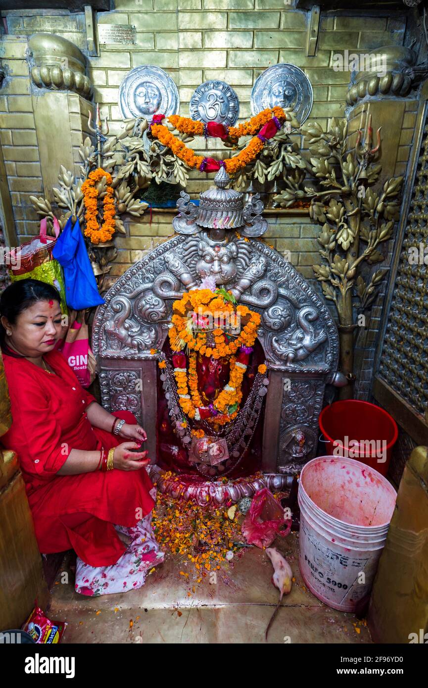 the Durbar Square, Maru Ganesh Shrine Stock Photo - Alamy