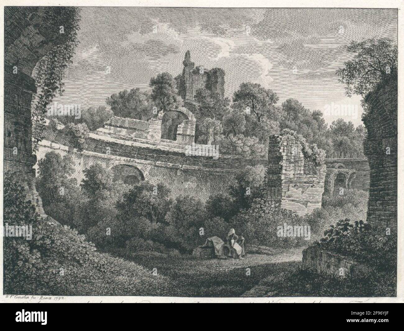 Round surplus, called the nymphaeum, glue library in the Villa of ...