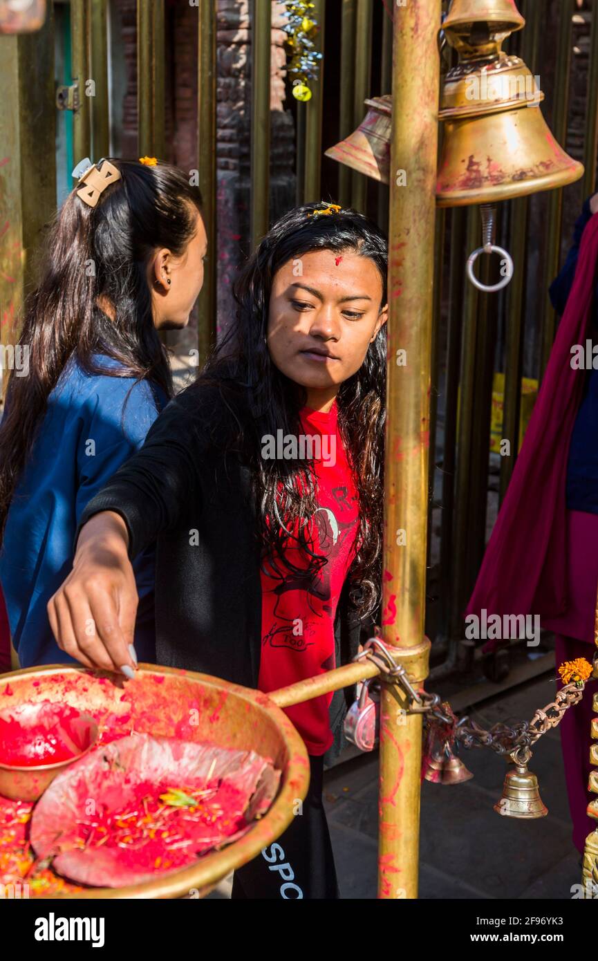 the Durbar Square, Maru Ganesh Shrine Stock Photo - Alamy