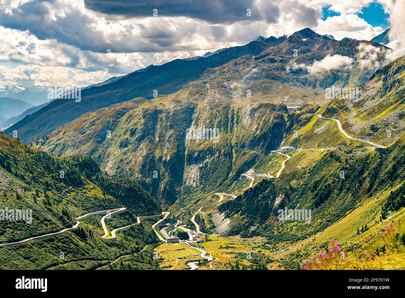 Road to the Grimsel Pass in Switzerland Stock Photo - Alamy