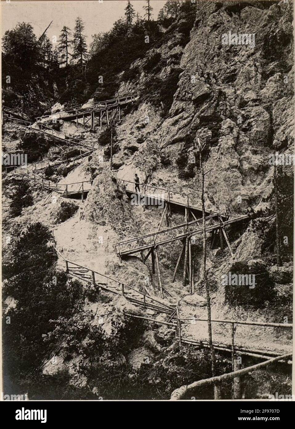 Way over the bridge heads to Brisia. Arrow. On 27. VI.1916 Stock Photo ...