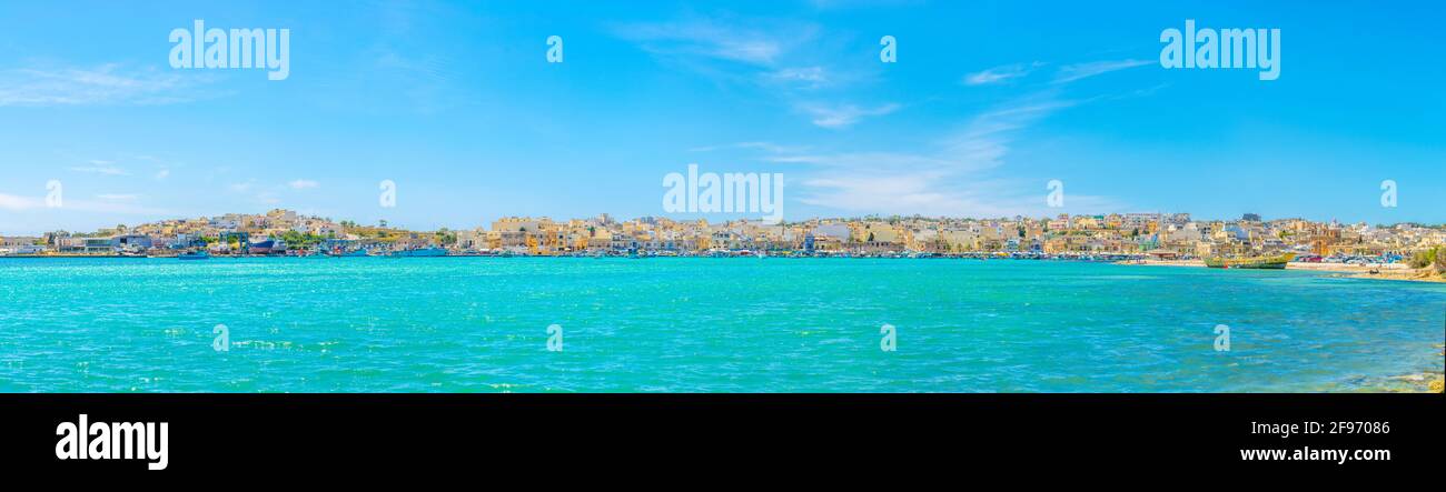 View of maltese city Marsaxlokk Stock Photo - Alamy