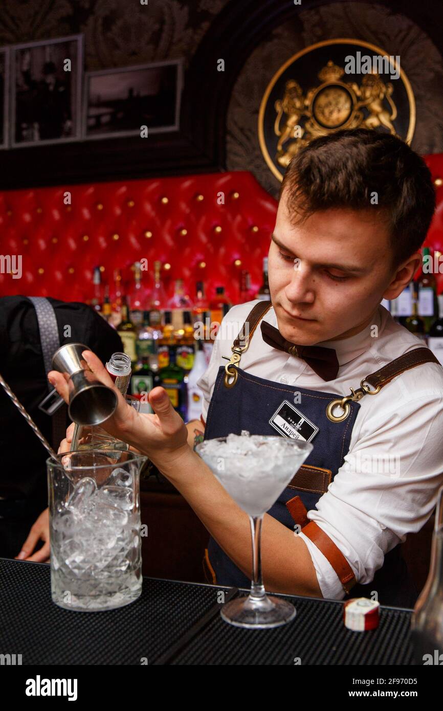 Young working class man in bar hi-res stock photography and images - Alamy