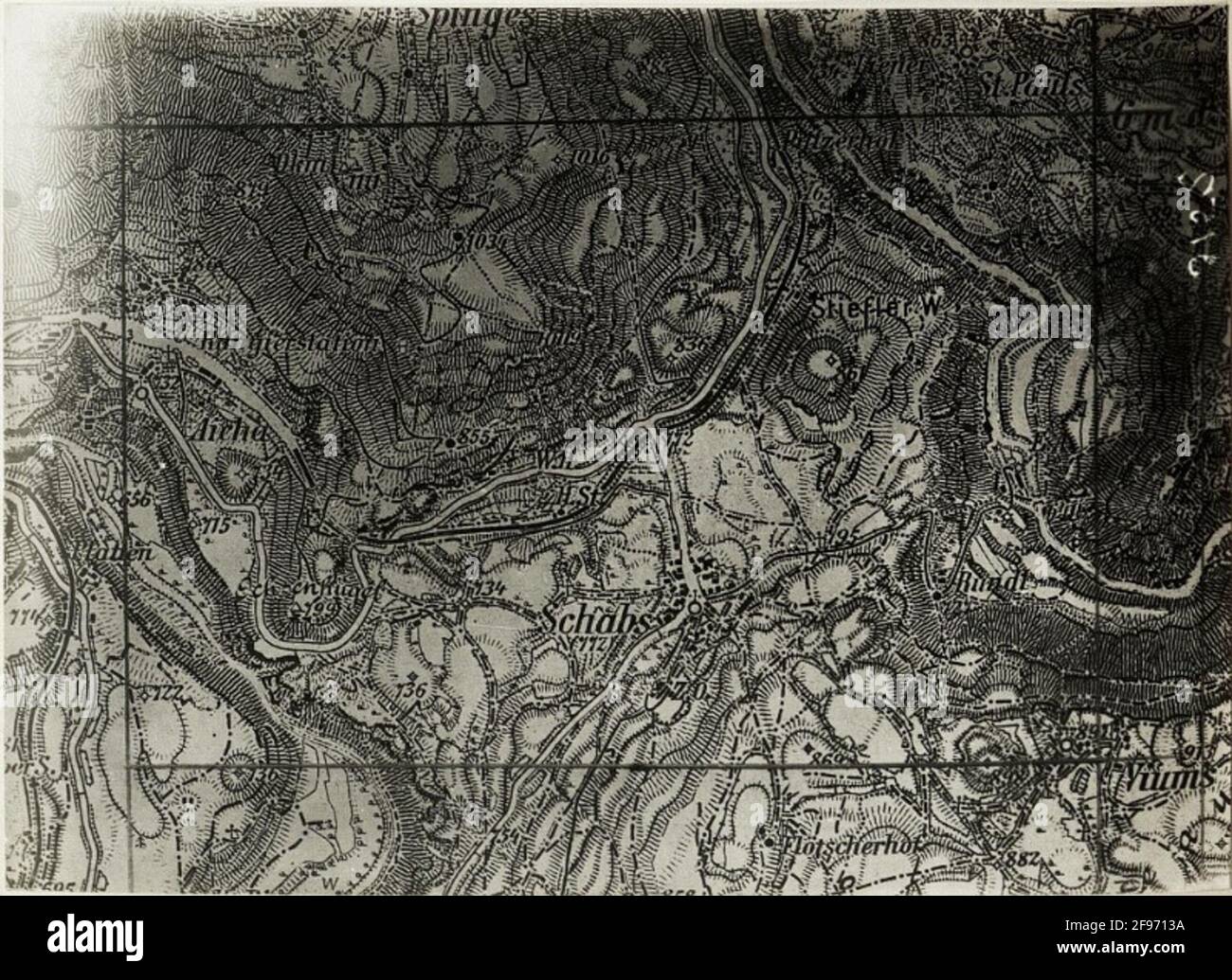 Reproduction of a map Stock Photo - Alamy