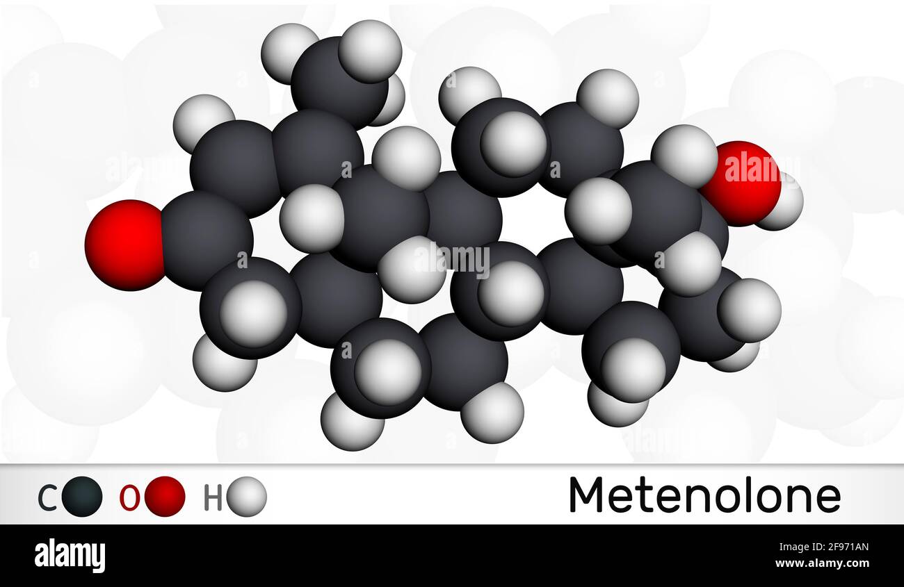 Metenolone, methenolone molecule. It is androgen, anabolic steroid ...
