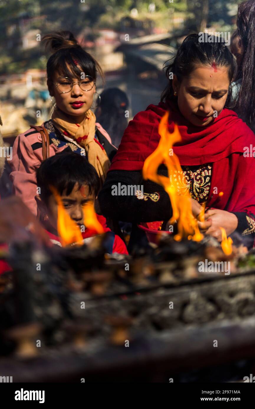 Hindu temple dakshinkali hi-res stock photography and images - Alamy