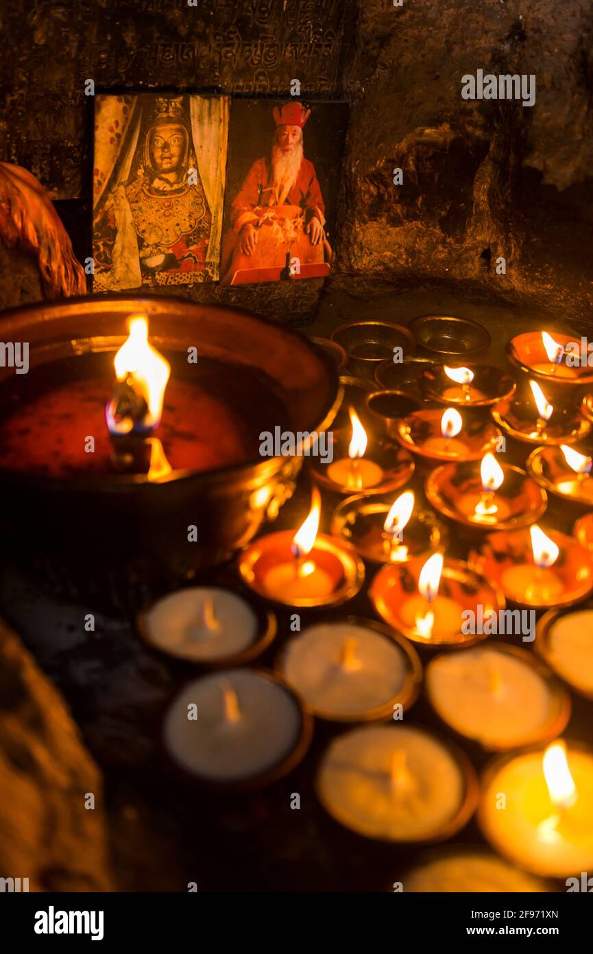 Pharping Milarepa cave Stock Photo - Alamy