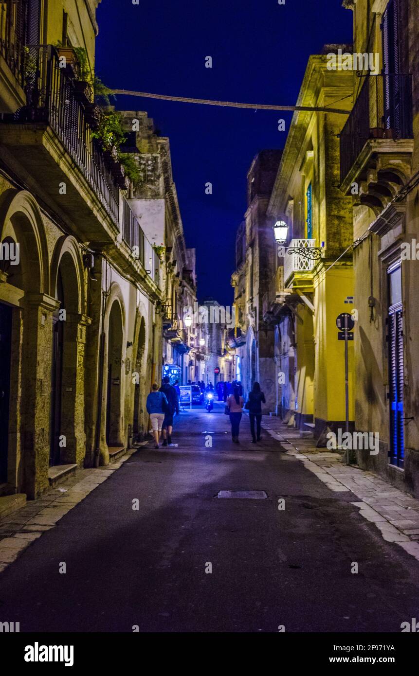 Italy City Streets At Night
