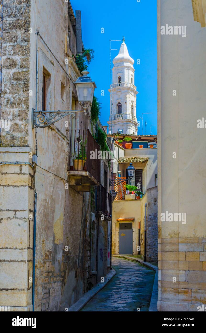 View of a narrow street in the Italian city Andria Stock Photo - Alamy