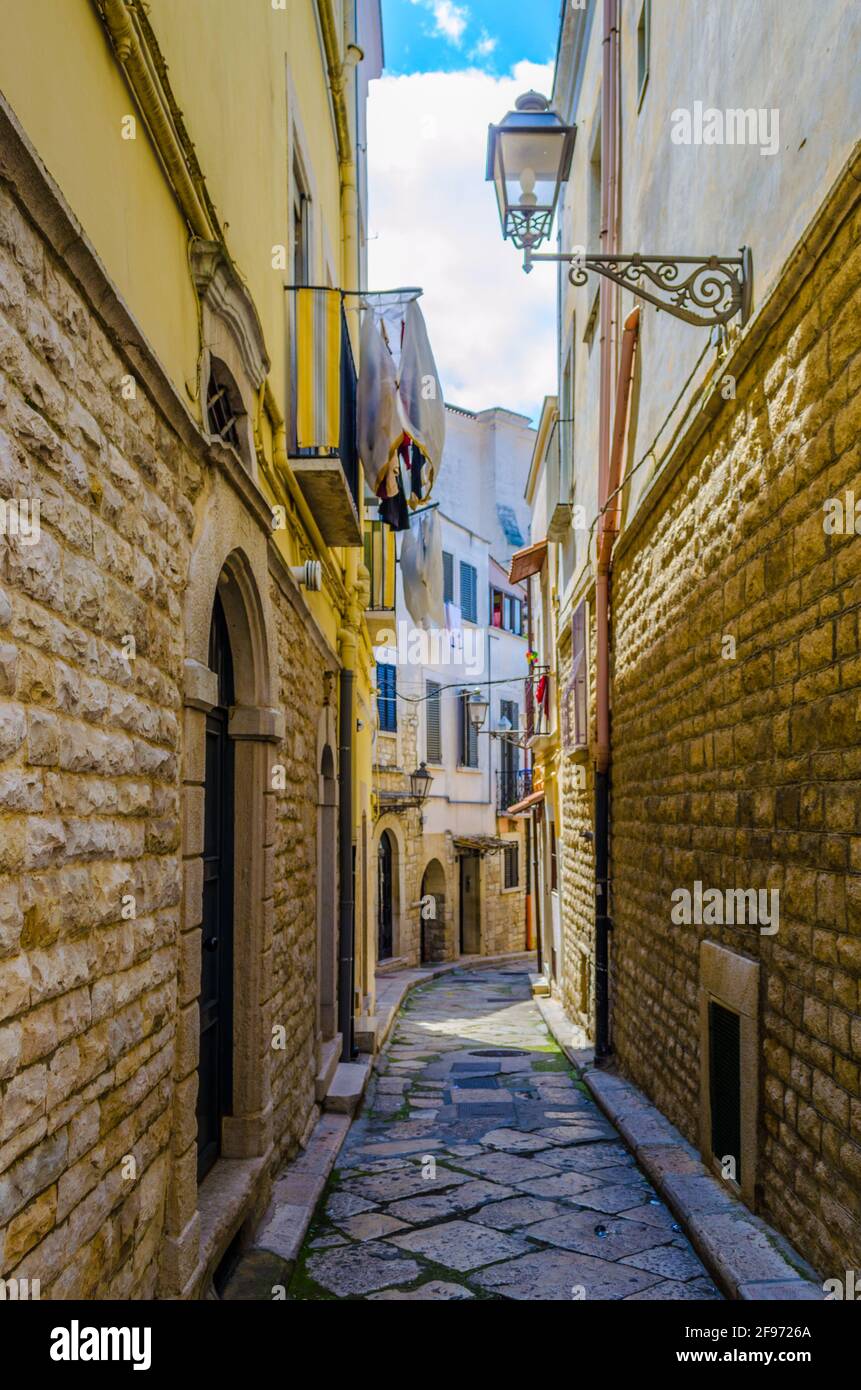 View of a narrow street in the Italian city Andria Stock Photo - Alamy