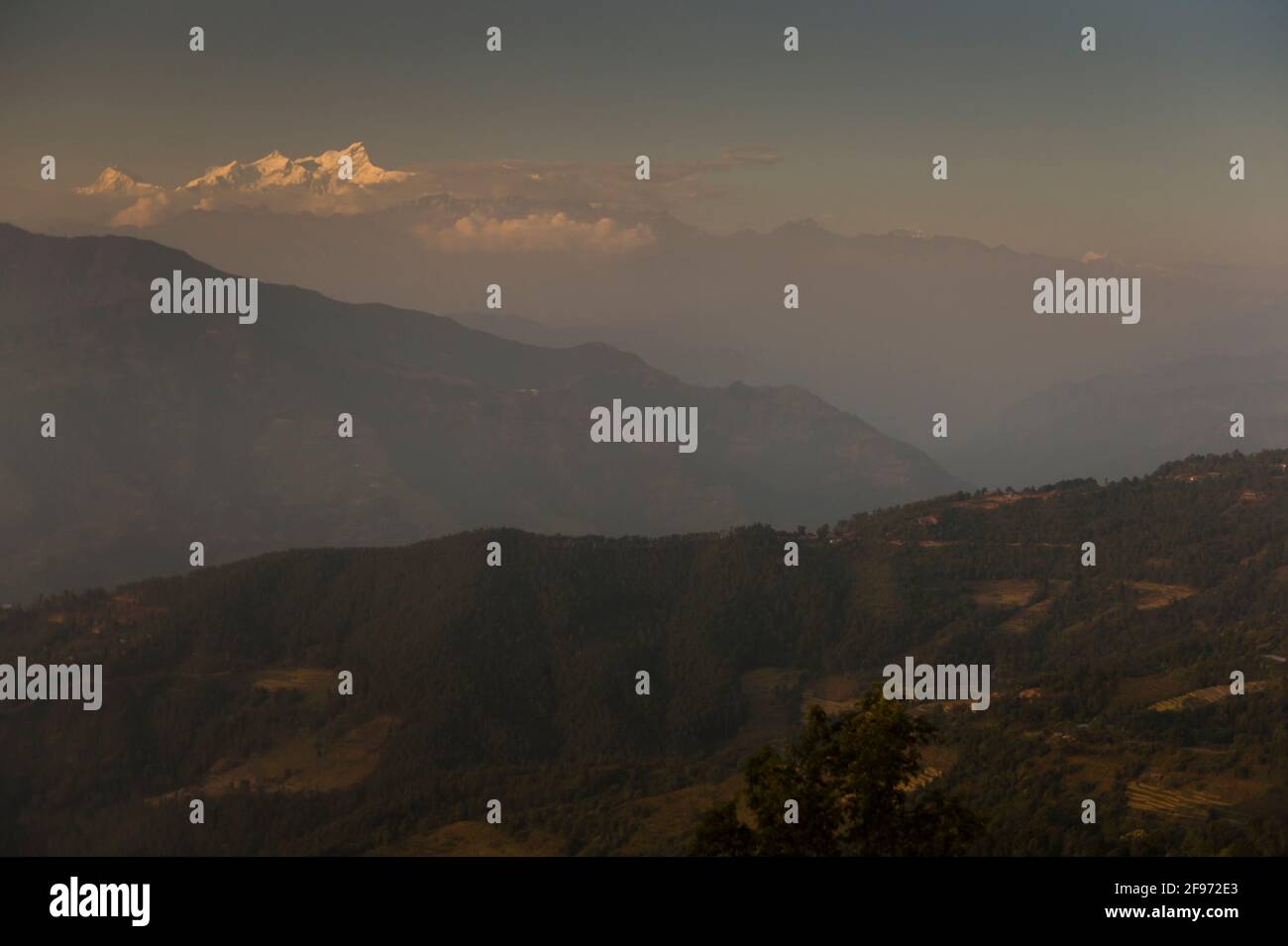 View of Manaslu from Kalika Mandir Temple Stock Photo - Alamy