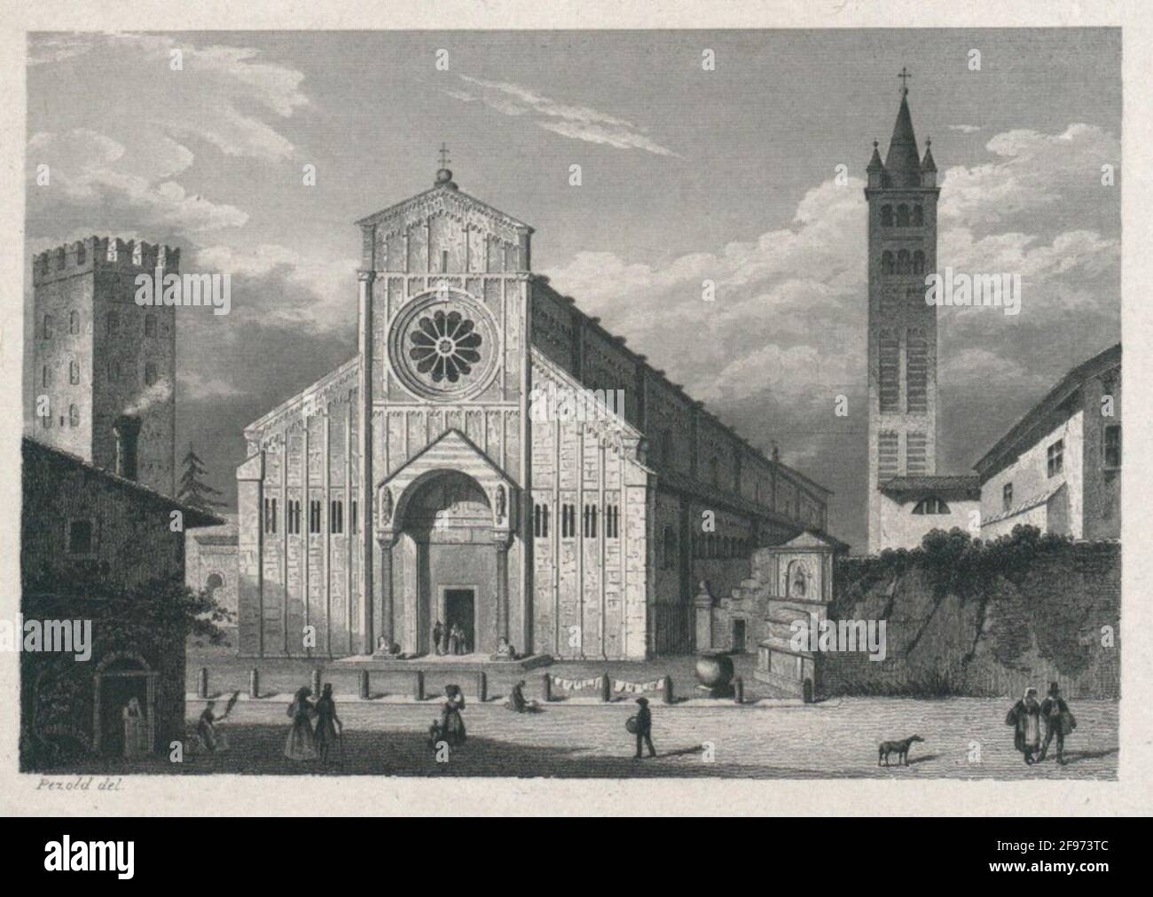Basilica of St. Zeno in Verona. Kirche des S. Zeno in Verona Stock ...