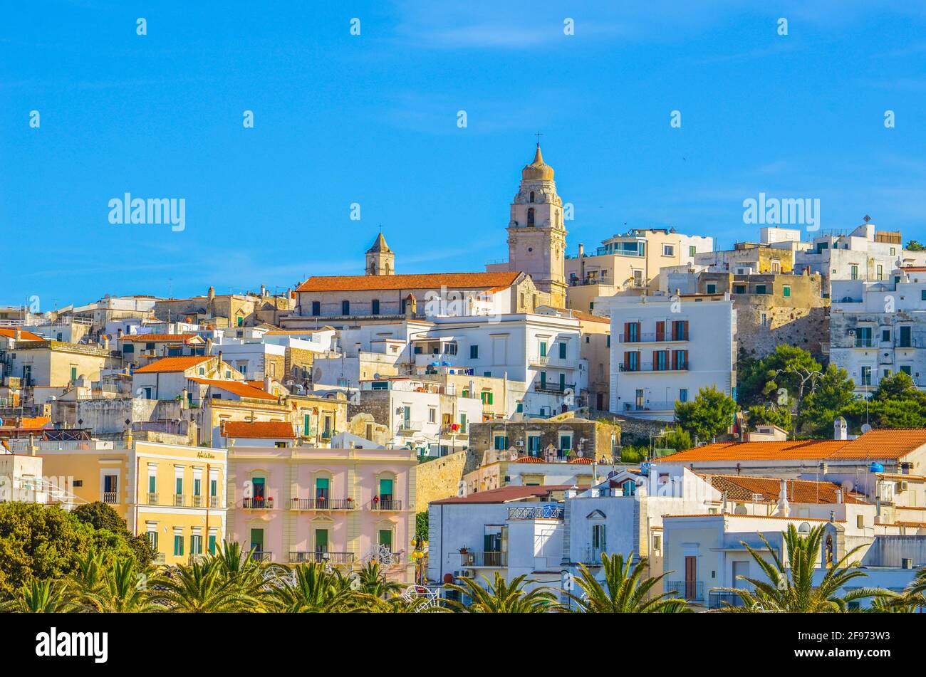 Old town of the Italian city Vieste Stock Photo - Alamy