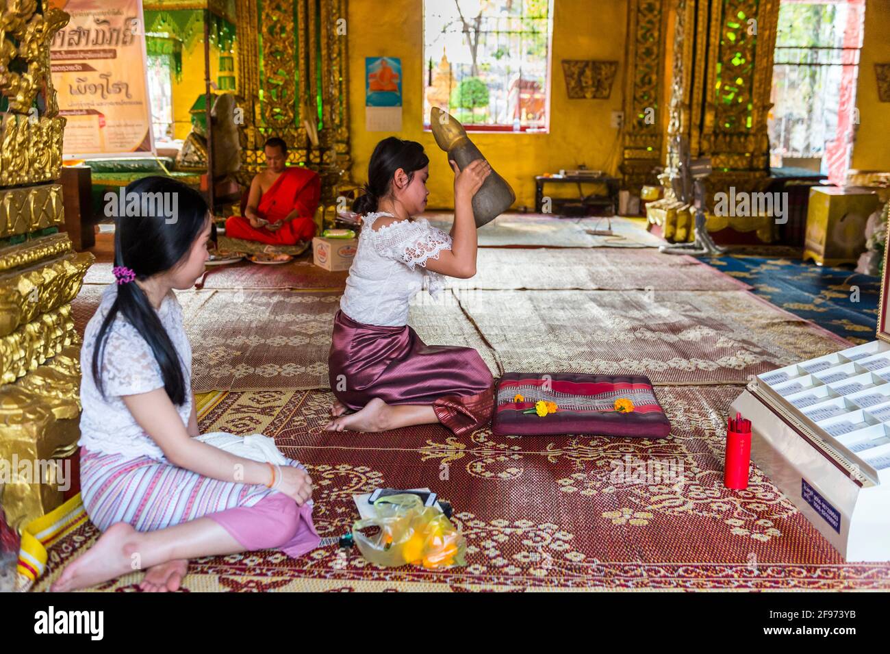 Vientiane, the Vat Simuang Temple Stock Photo - Alamy