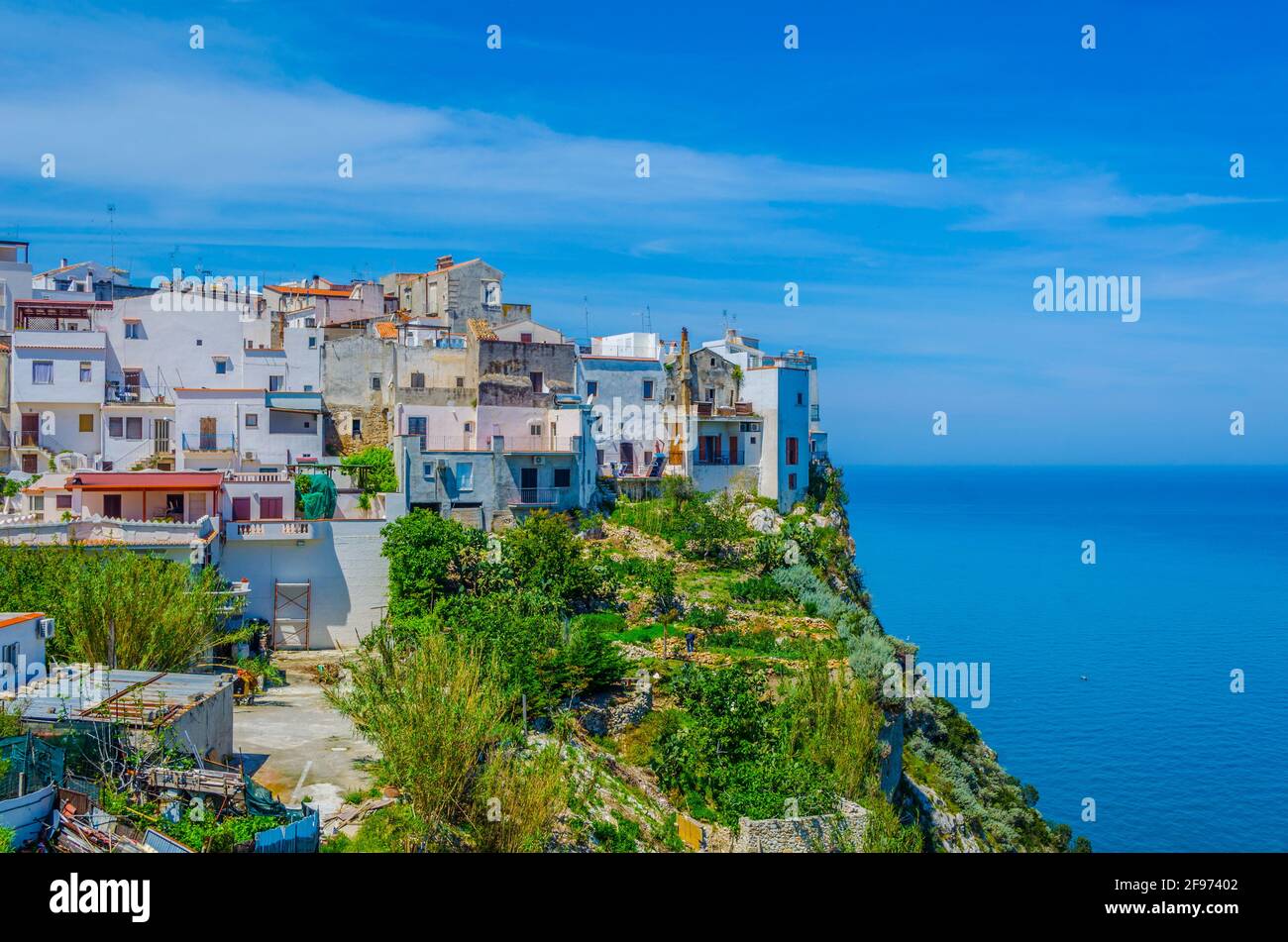 Old town of the Italian city Peschici Stock Photo - Alamy