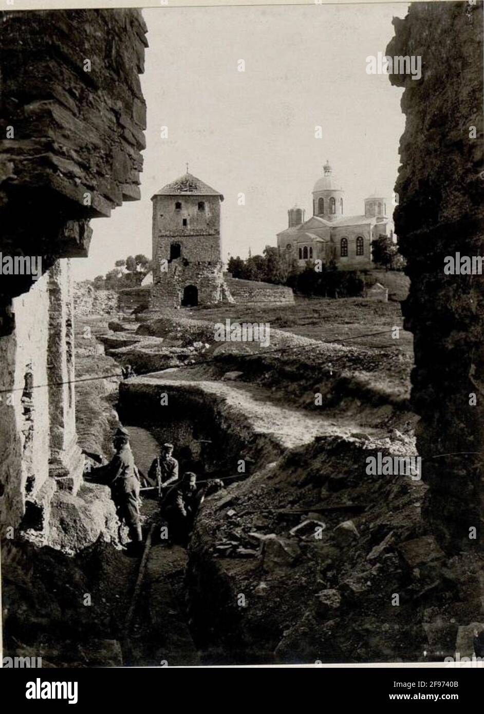 Trenched trench in the ruin scale Stock Photo - Alamy