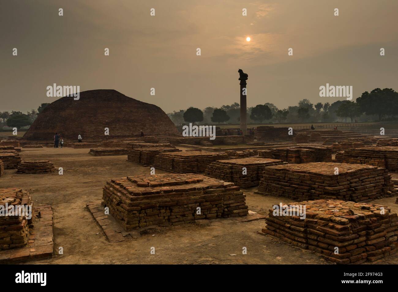 Ashoka stone pillar Stock Photo - Alamy
