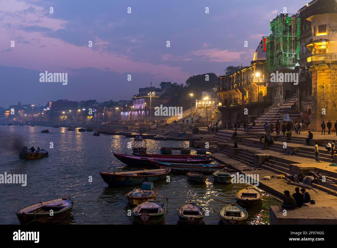Aerial ghats in varanasi hi-res stock photography and images - Alamy