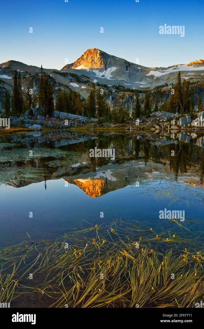 Eagle Cap mountain from Sunshine Lake, Eagle Cap Wilderness, Wallowa ...