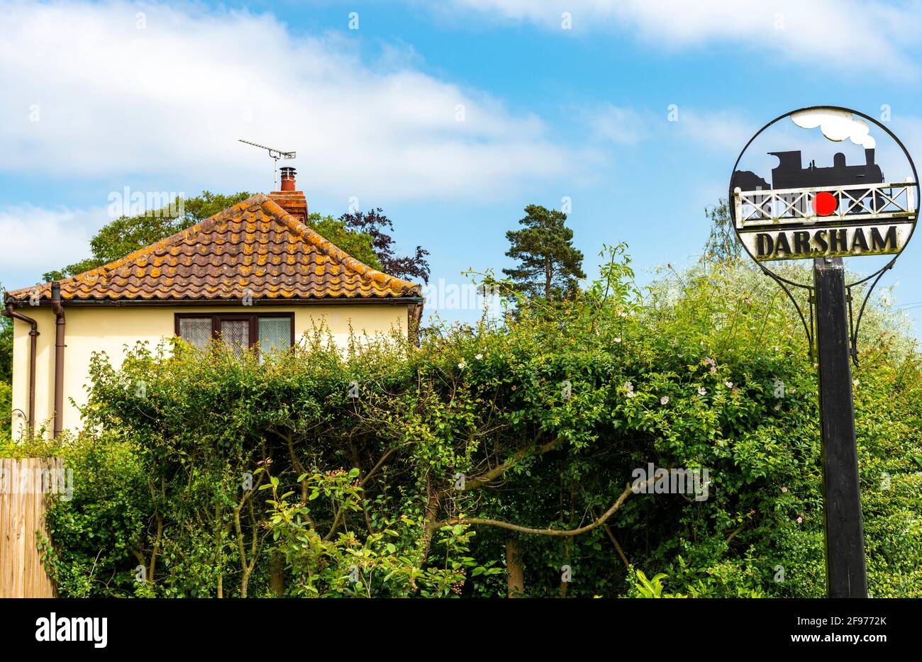 village sign Darsham, Suffolk, UK Stock Photo - Alamy