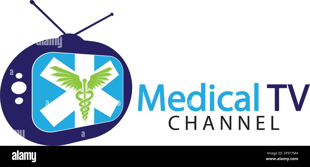 Television medical logo icon vector design template, Design Concept ...