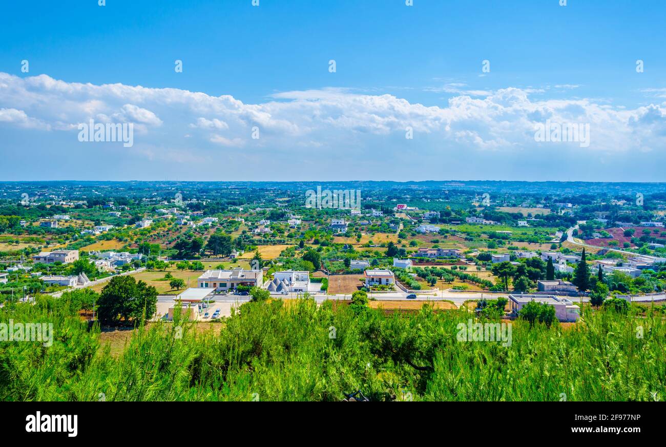 View of the puglia countryside from Cisternino village in Italy Stock ...