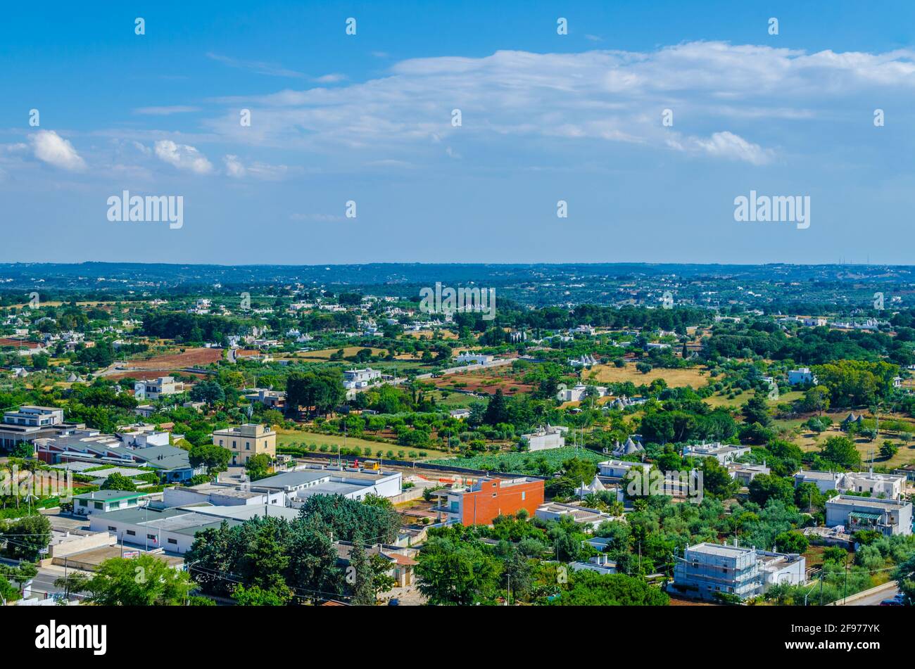 View of the puglia countryside from Cisternino village in Italy Stock ...