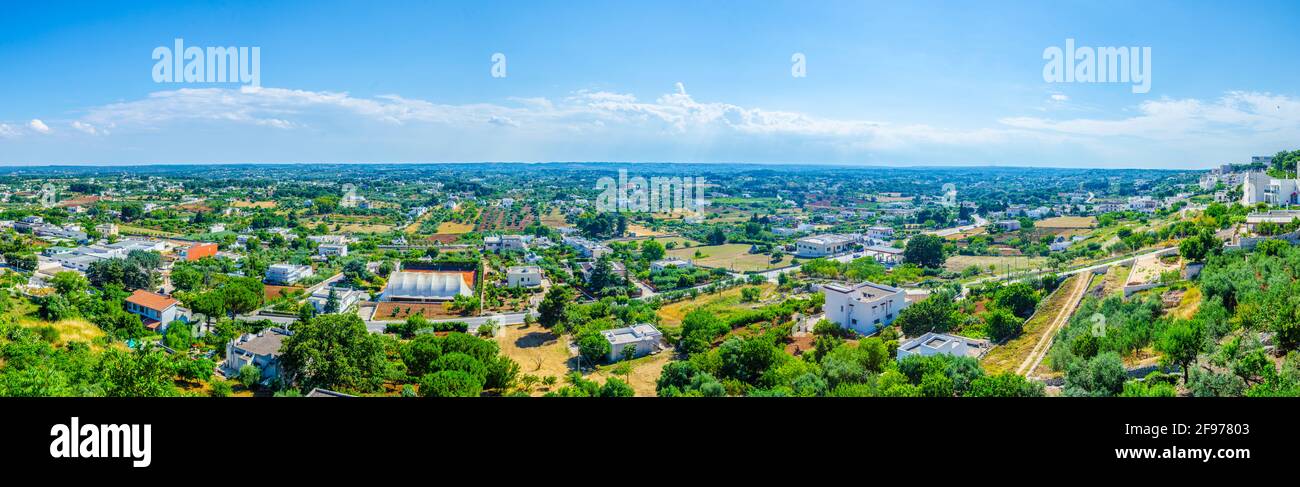 View of the puglia countryside from Cisternino village in Italy Stock ...
