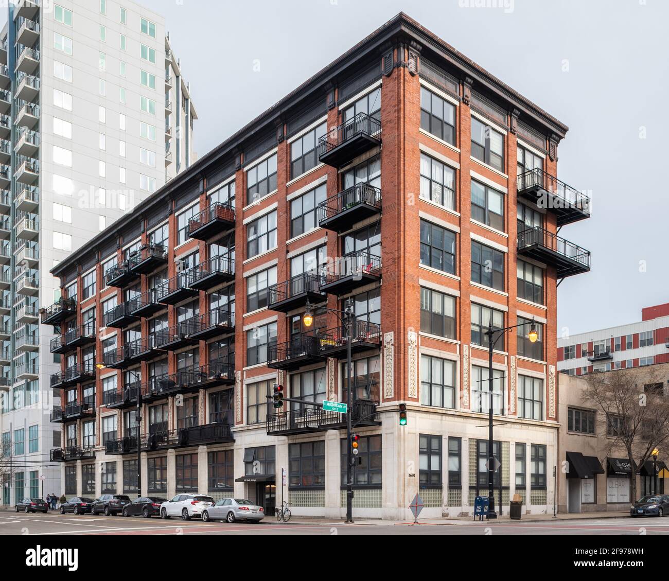 Residential loft building in the South Loop neighborhood Stock Photo ...