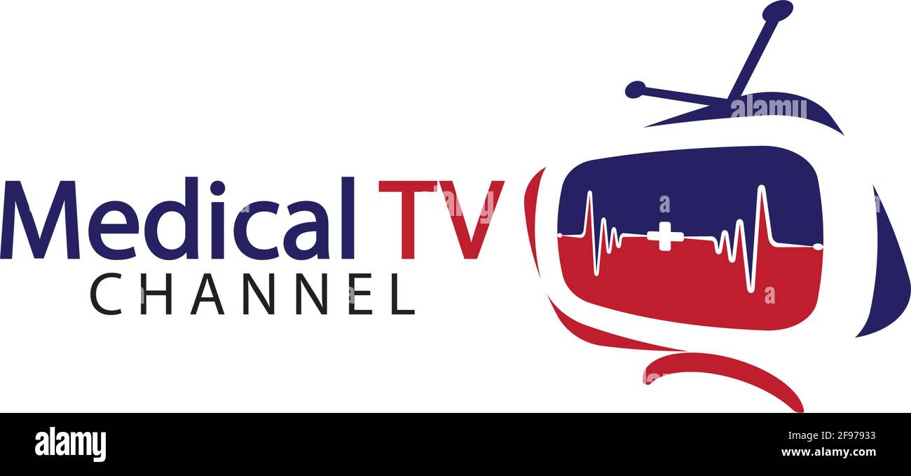 Television medical logo icon vector design template, Design Concept ...