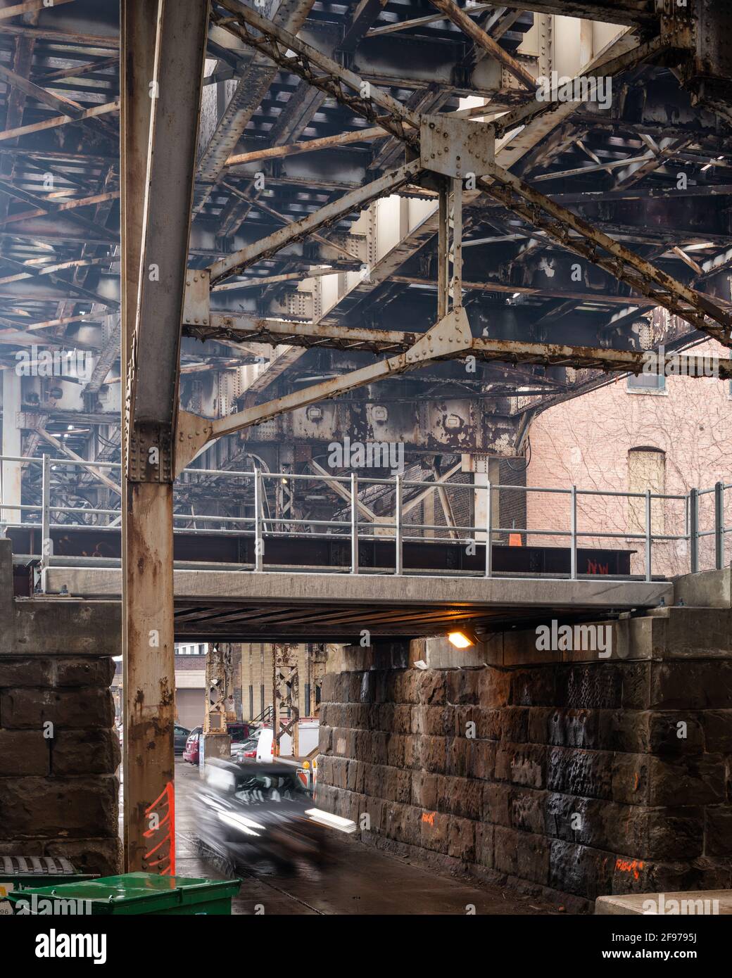 Two railroad bridges crossing Stock Photo - Alamy